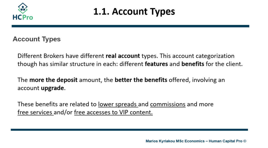PART 1 - ONLINE TRADING ACCOUNTS AND ACCOUNT TYPES - Human Capital Pro